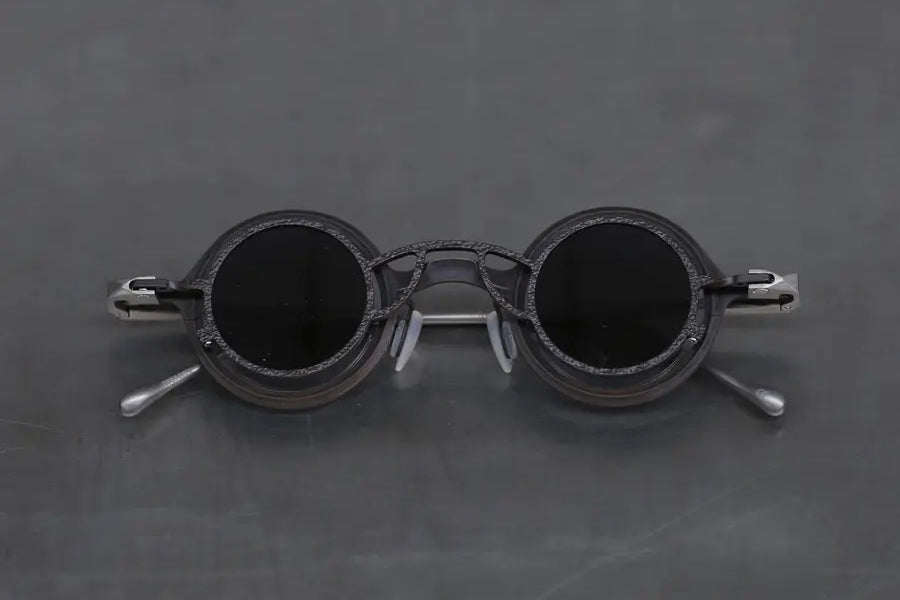 Rigards Brown Frame Transparent + Dark Gray Lens Glasses RG1911TI (RG1