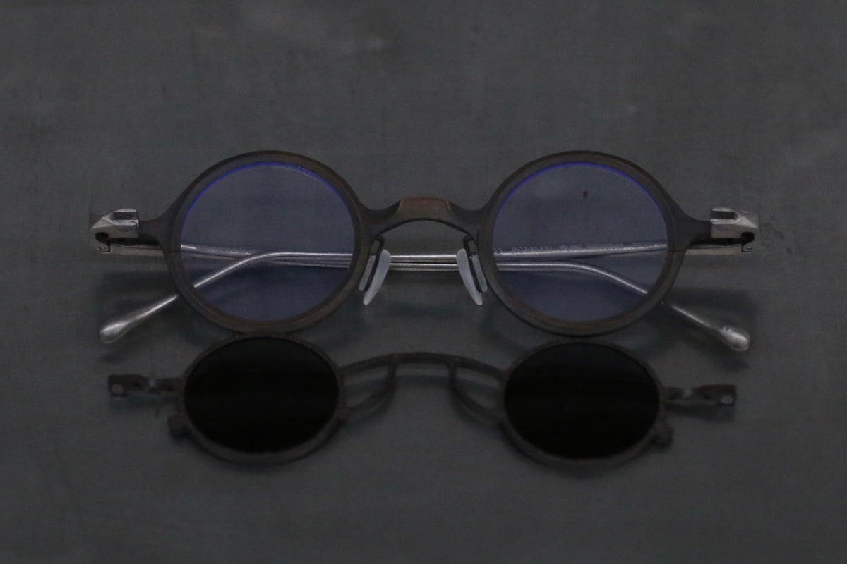 Rigards*ziggy chen bronze + bronze frame transparent + dark gray lens