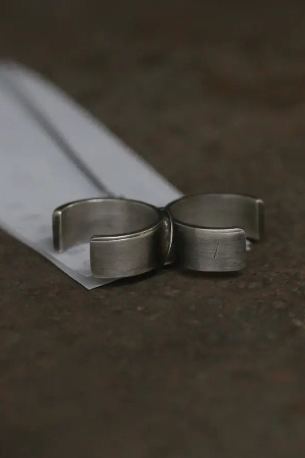 DEEPTI Silver Double Split Ring AR-017