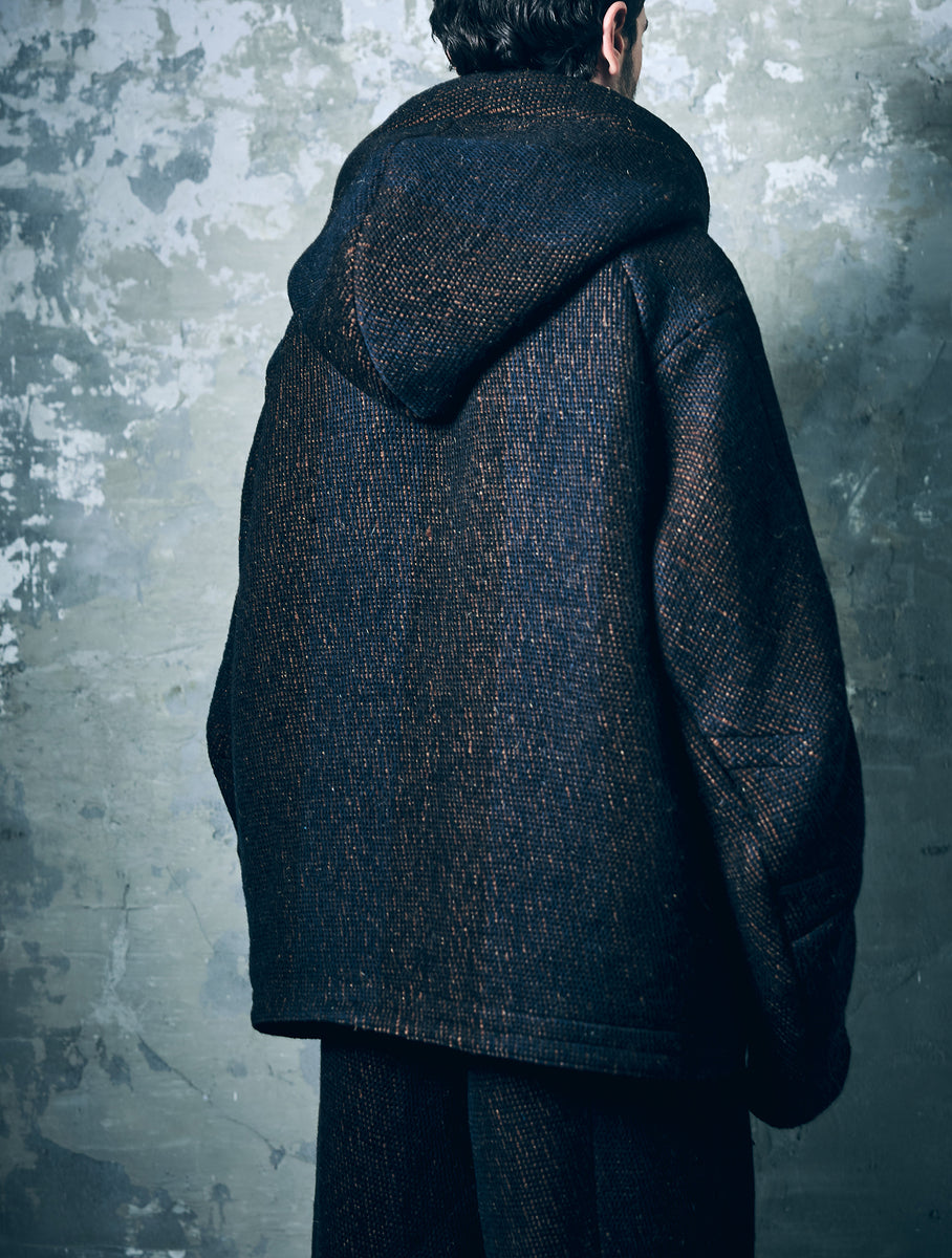 DEVOA Fall/Winter 2025 Button-up Hooded Jacket - DVA-CC-SVHWS-BLACK ST
