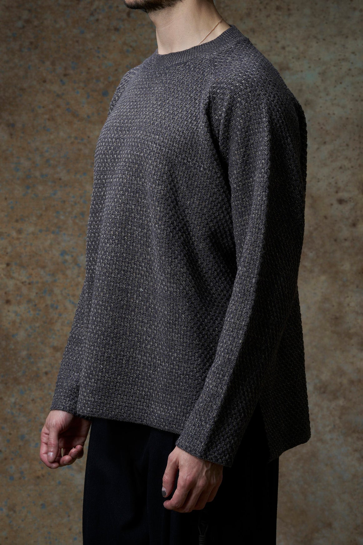 DEVOA Fall/Winter 2025: Crewneck Sweater DVA-KTS-LWML-MERANGE GRAY