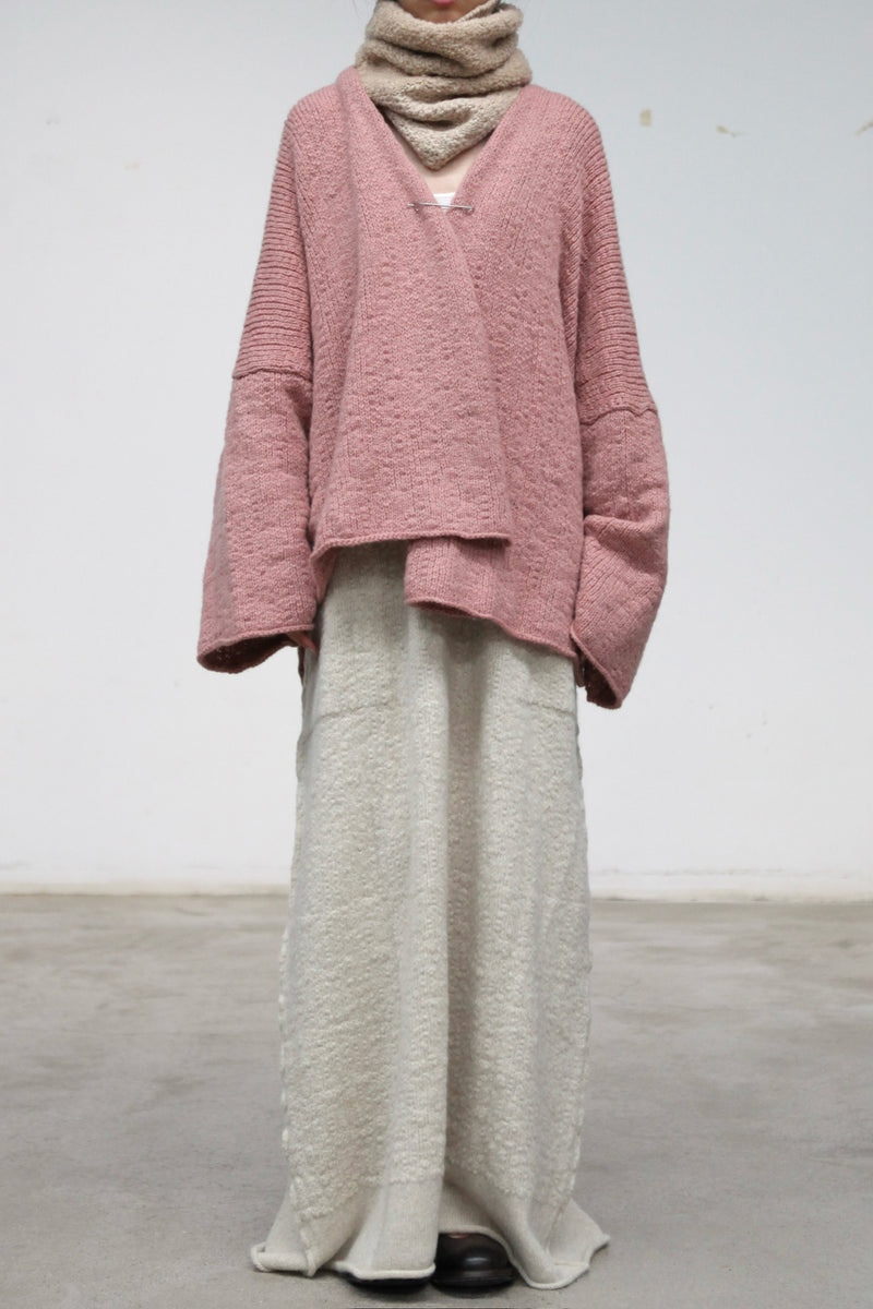 Daniel Andresen Fall/Winter 2025 Yak Wool Thick Kimono Knit Sweater, B