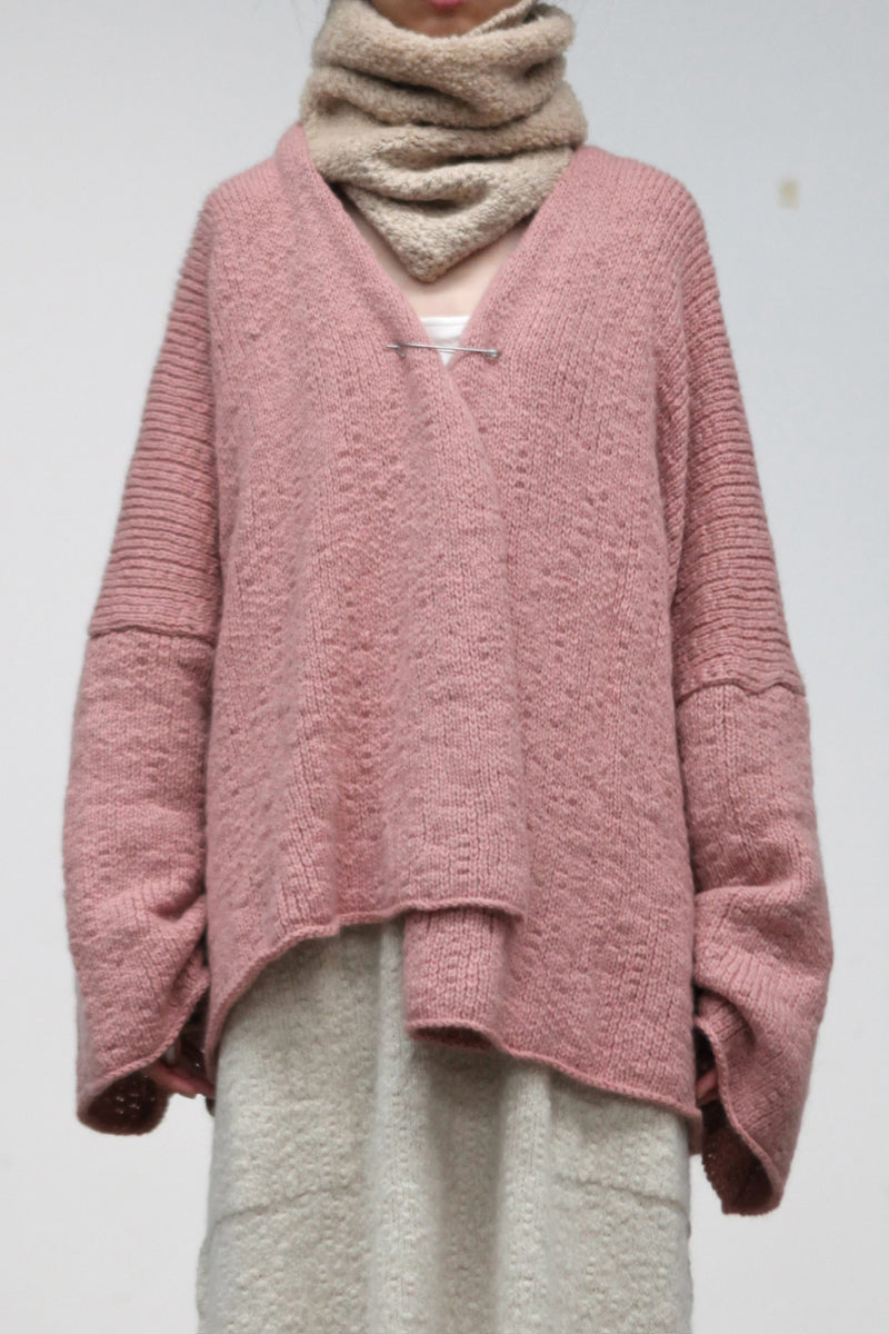 Daniel Andresen Fall/Winter 2025 Yak Wool Thick Kimono Knit Sweater, B