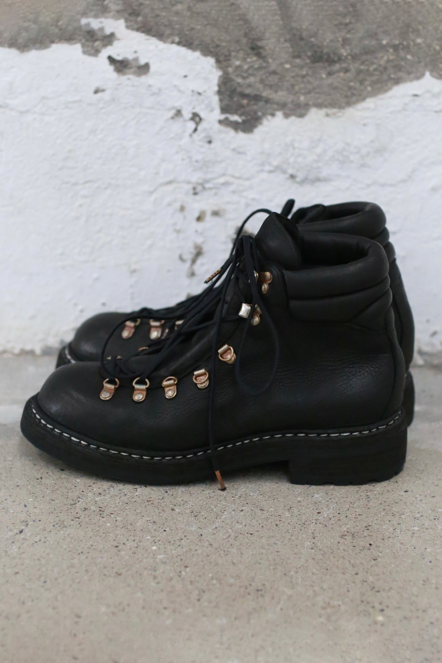 GUIDI 19 Hiking Riding Boots with Lined Leather, Patent Leather, Itali