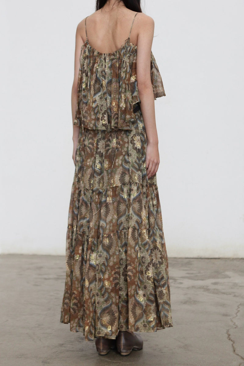 INTO THE EAST Spring/Summer 2026 Palm Scroll Slip Dress ITE-E1JBSSDS21