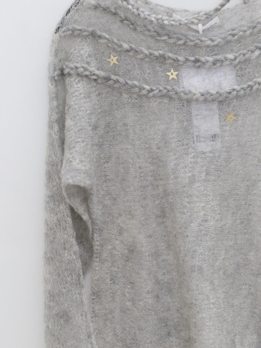 NAN KNITS 25 Autumn and Winter Three-dimensional Cable Hollow Sequin C