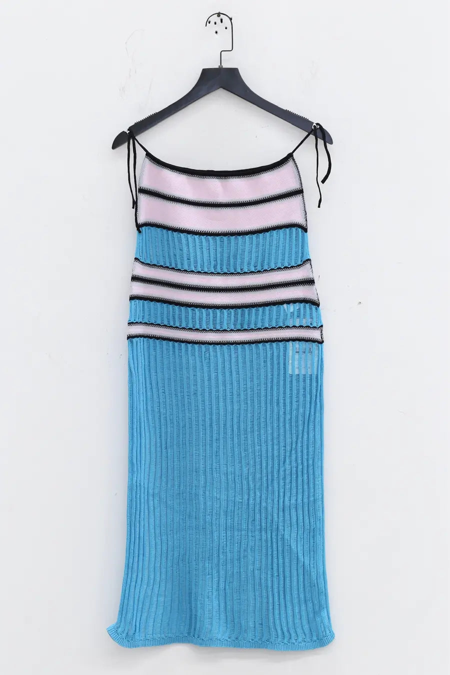 NAN KNITS Gradient floating line dress (with drawers) 22051703 blue