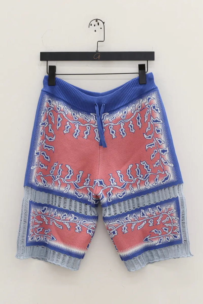 NAN KNITS Shaped Floral Jacquard Float Shorts 22051810 Multicolor