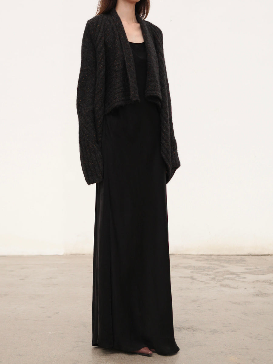 OUDE WAAG Fall/Winter 2025 Chunky Ribbed Knit Cardigan OW-OW-25AW-KT10