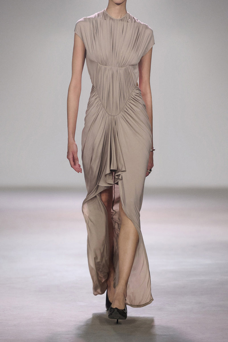 OUDE WAAG Spring/Summer 2026 Ruffled Backless Dress OW-OW-26SS-DS27-HU