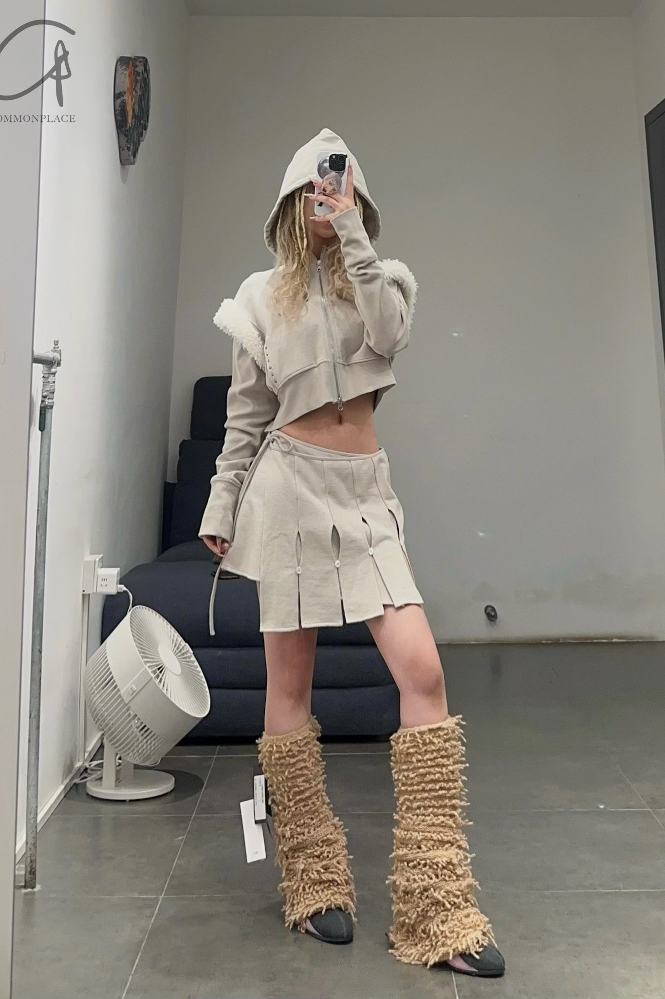 RUI One Piece Wrap Skirt RAW23WV08 Ash