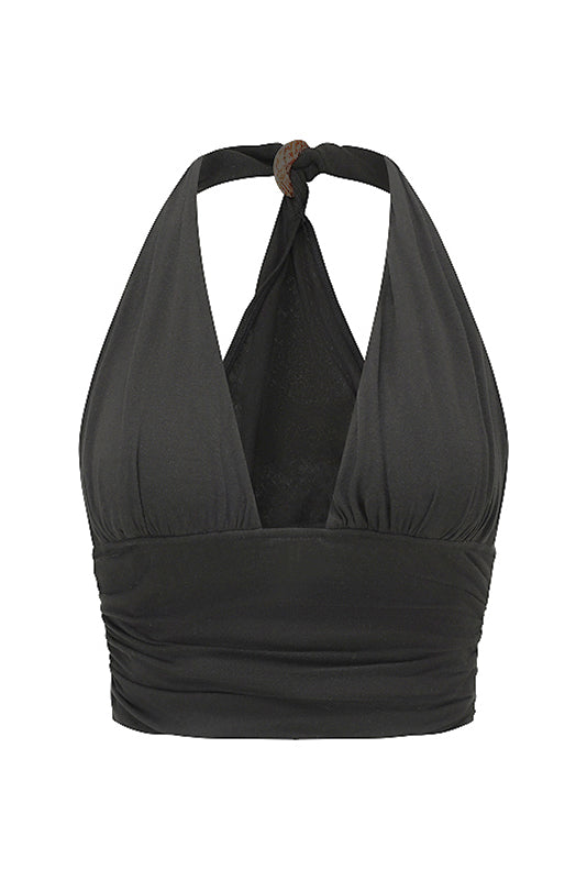 RUI built 26 Early Spring Knot Halter Neck Top Vest RUI-S26WV01ONS-Ony