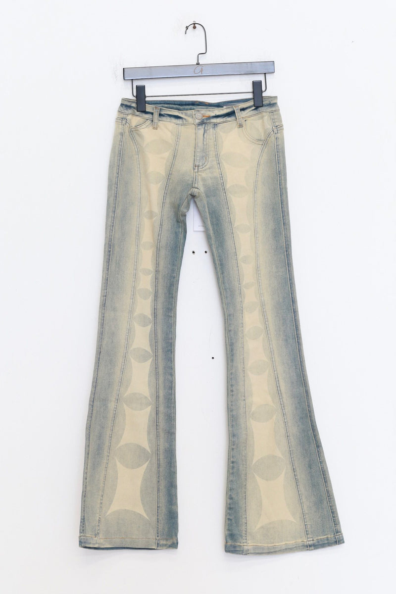 RUI built Spring/Summer 2026 Denim Print Thin Strap Asymmetrical Patch