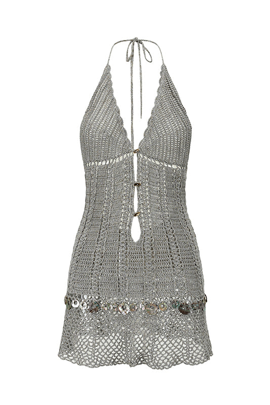 RUI built Spring/Summer 2026 Hand-crocheted Shell-embellished Dress RU