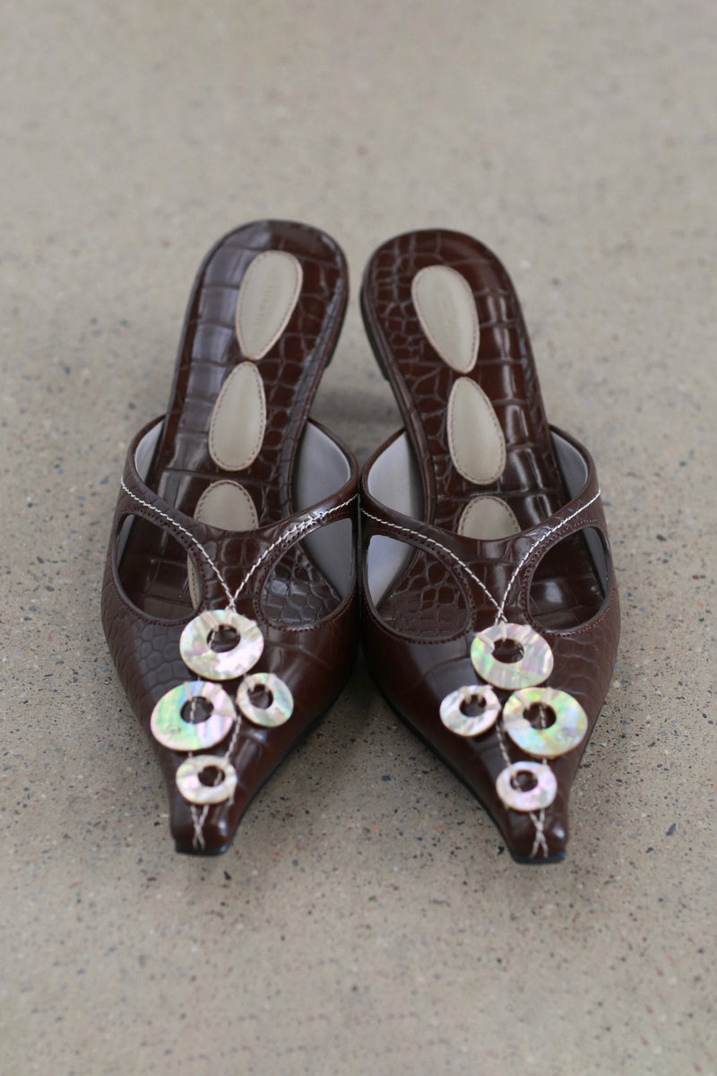 RUI built Spring/Summer 2026 Kitten Heel Slippers RUI-S26SH01-Chestnut