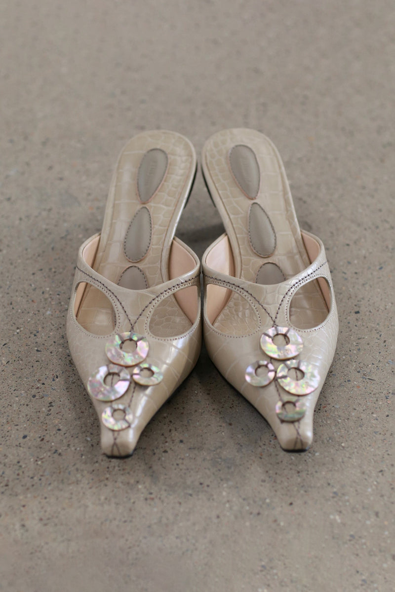 RUI built Spring/Summer 2026 Kitten Heel Slippers RUI-S26SH01-Oatmeal