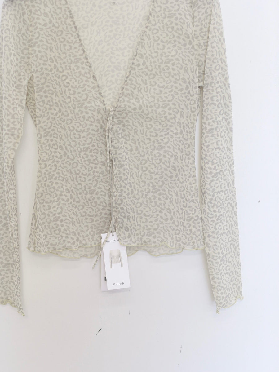 RUI built Spring/Summer 2026 Leopard Print Mesh Cardigan RUI-S26WV22-B