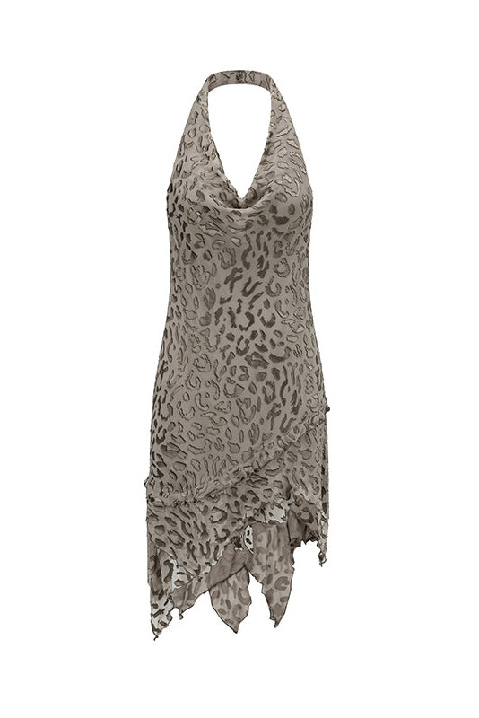 RUI built Spring/Summer 2026 Silk Leopard Print Burnout Dress RUI-S26W