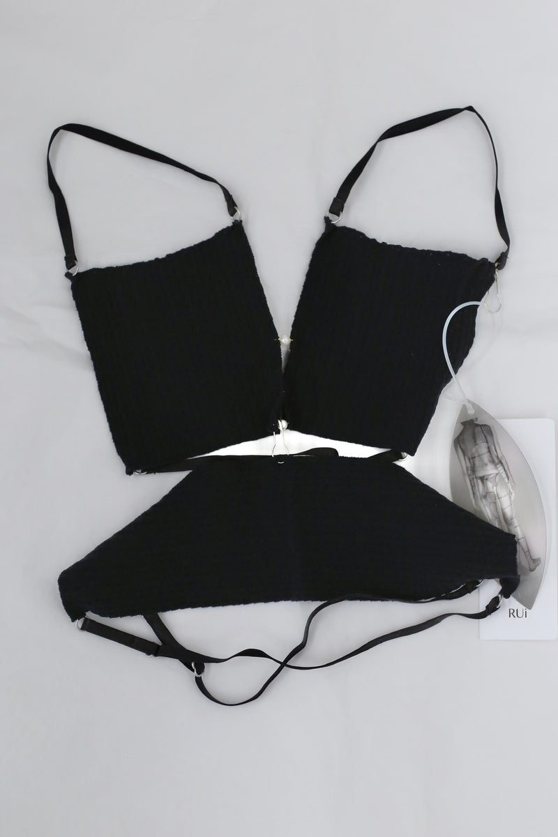 RUI semi-sheer string bikini RSS24SF01 black
