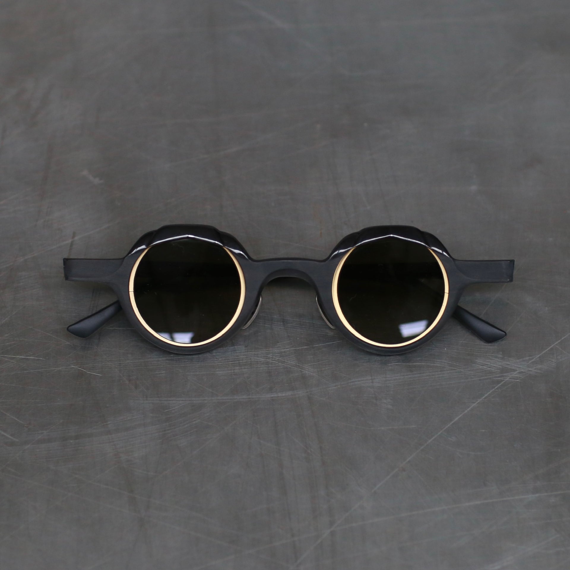 Rigards RG1064 series natural horn round frame sunglasses RG-RG1064-HK