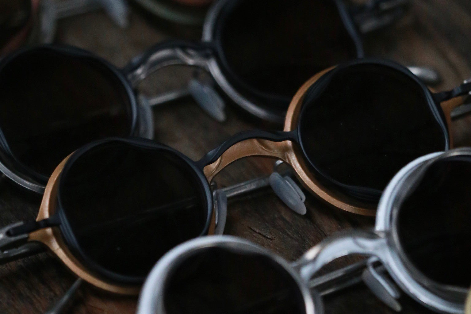 Rigards RG1912CU series titanium + copper double-layer sunglasses, cha