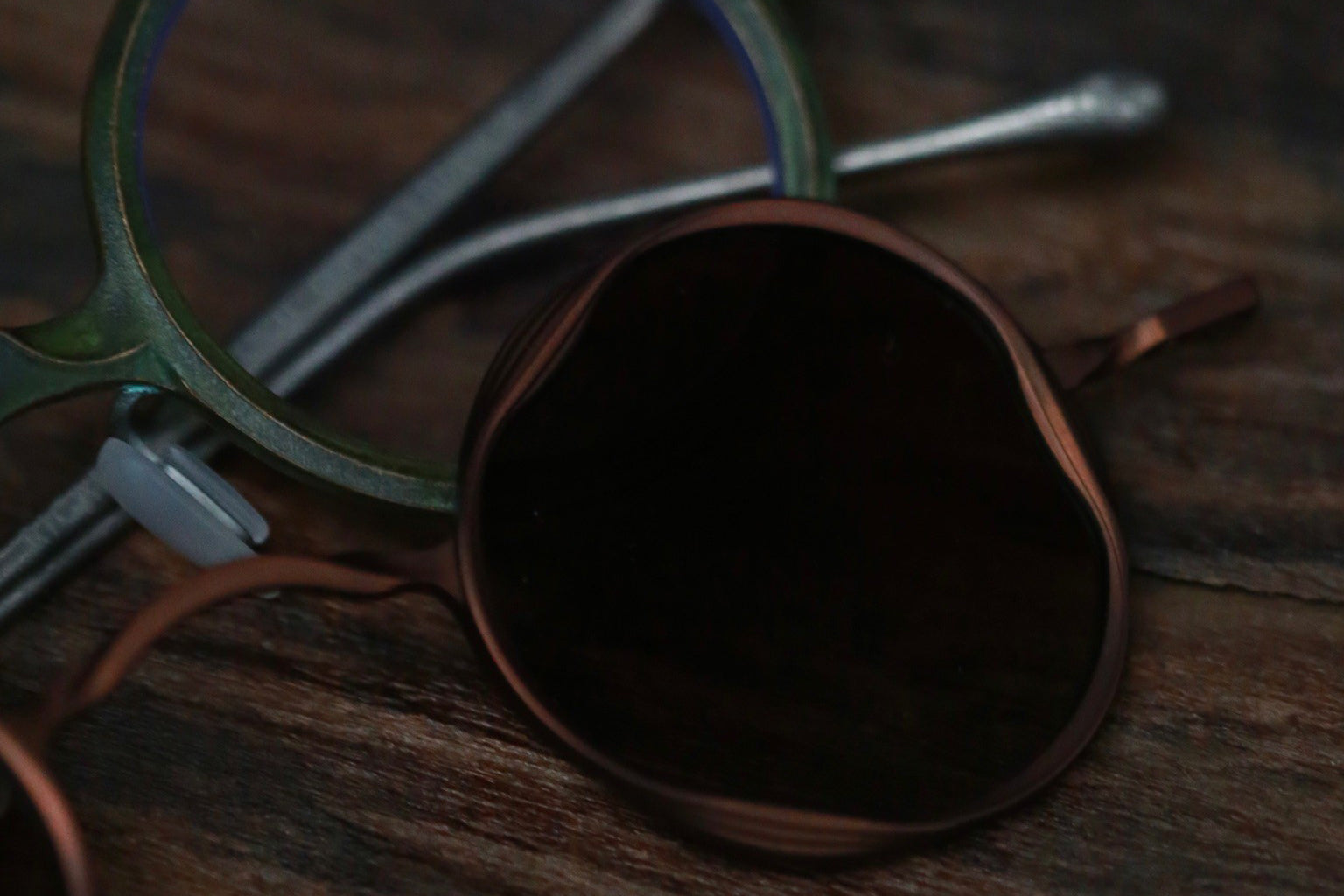Rigards RG1912CU series titanium+copper double-layer sunglasses jade+b