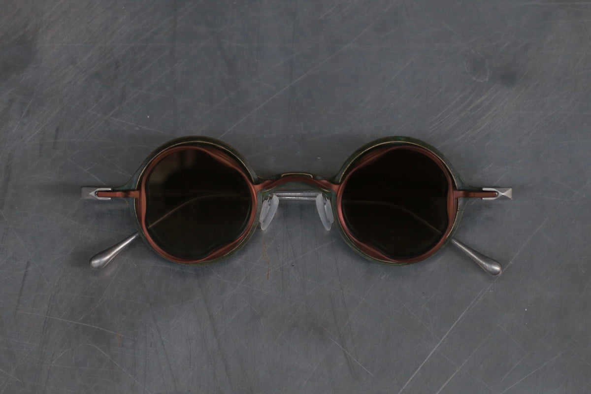 Rigards RG1912CU series titanium+copper double-layer sunglasses jade+b