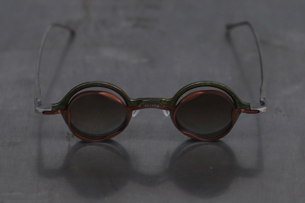Rigards RG1912CU series titanium+copper double-layer sunglasses jade+b