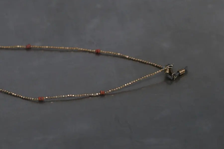 Rigards AT020CU Series Hand-beaten Copper Gemstone Eyeglass Chain RG-A