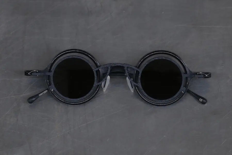 Rigards x ZIGGY CHEN retro black dark gray frame transparent dark gray