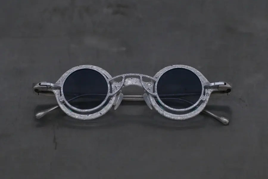 Rigards*ziggy chen TERAZZO+ silver frame transparent blue lens glasses