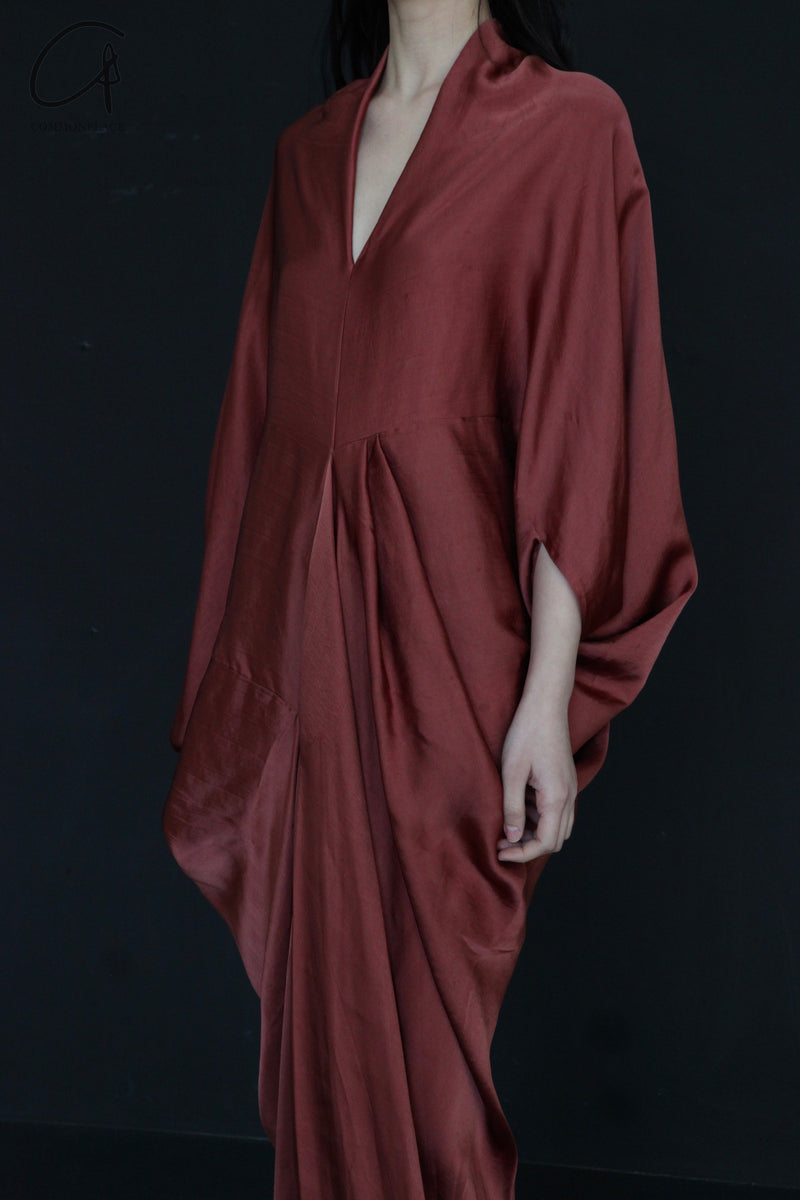 cortana dress A-3529 gray red