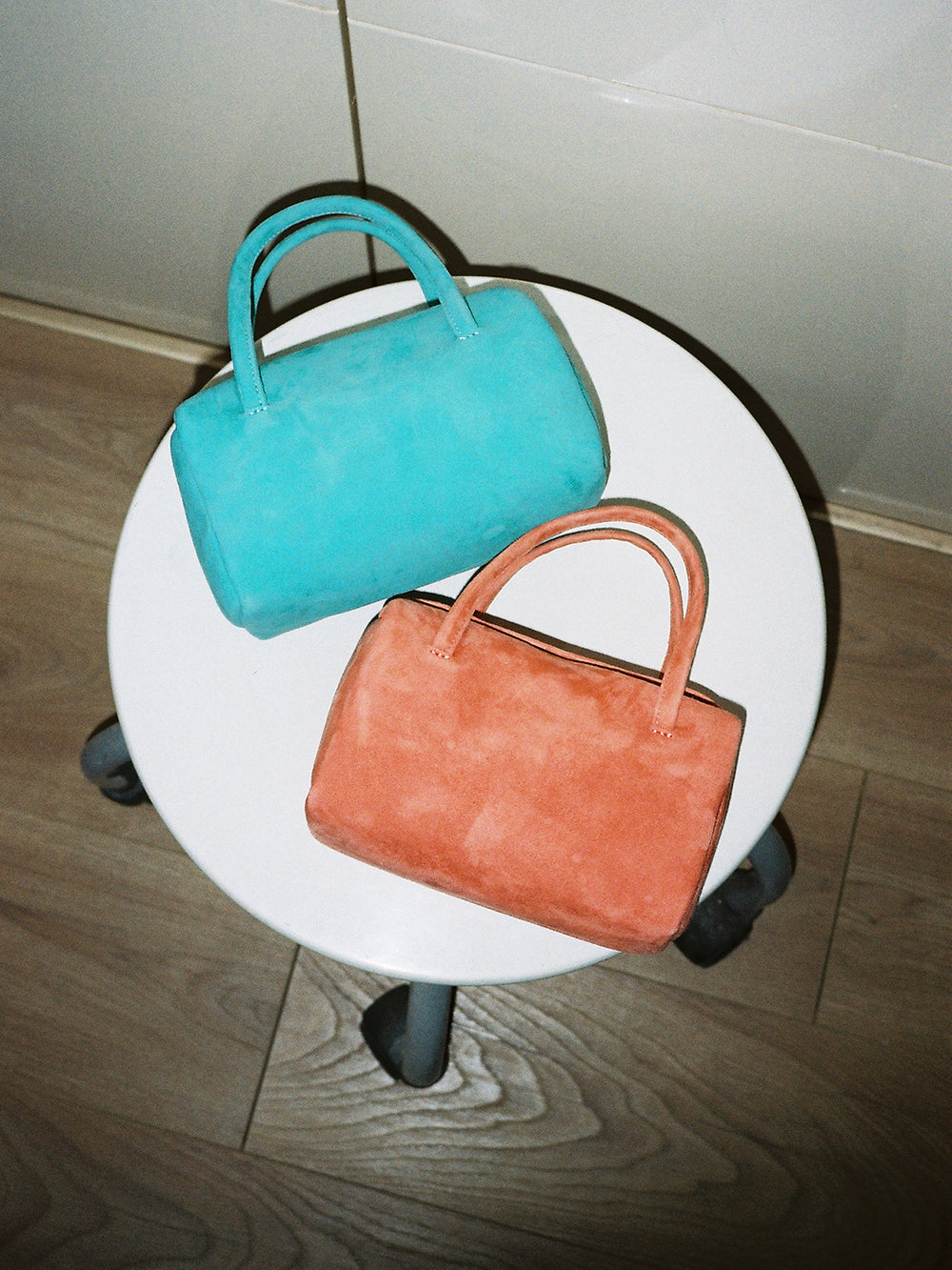 imibooo Water-dyed Genuine Leather Lunch Bag OOO-IMB24BT-KS-CR Coral