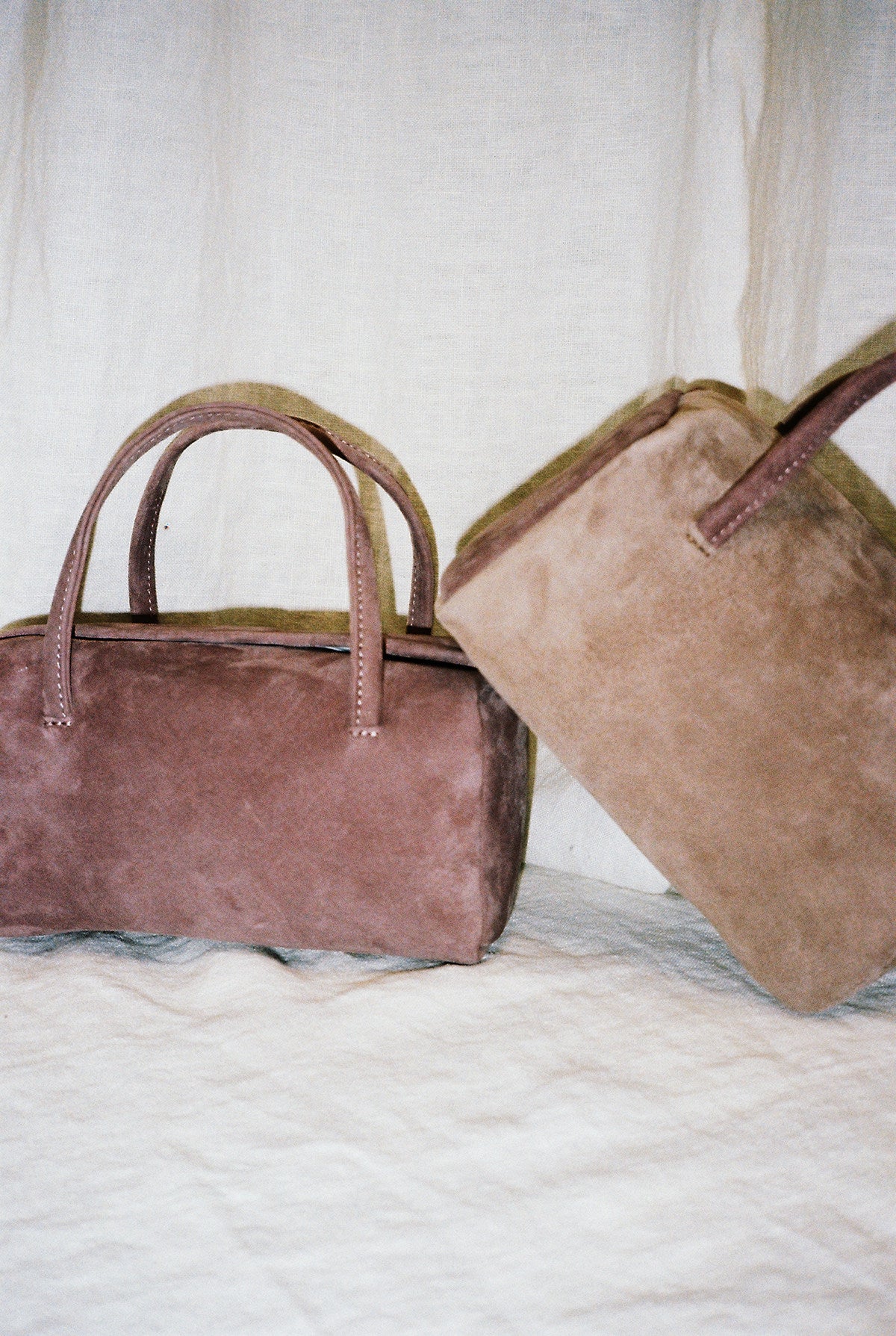 imibooo Water-dyed Genuine Leather Lunch Bag OOO-IMB24BT-PSL-SP Sand P