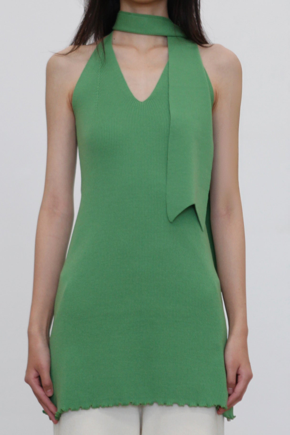 o cloche code halter neck dress OCC-OH01Q855-GPL melon green MELON