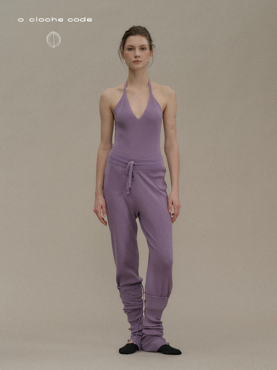 o cloche code wool knit halter neck strap OCC-OH01B808-DZ light purple