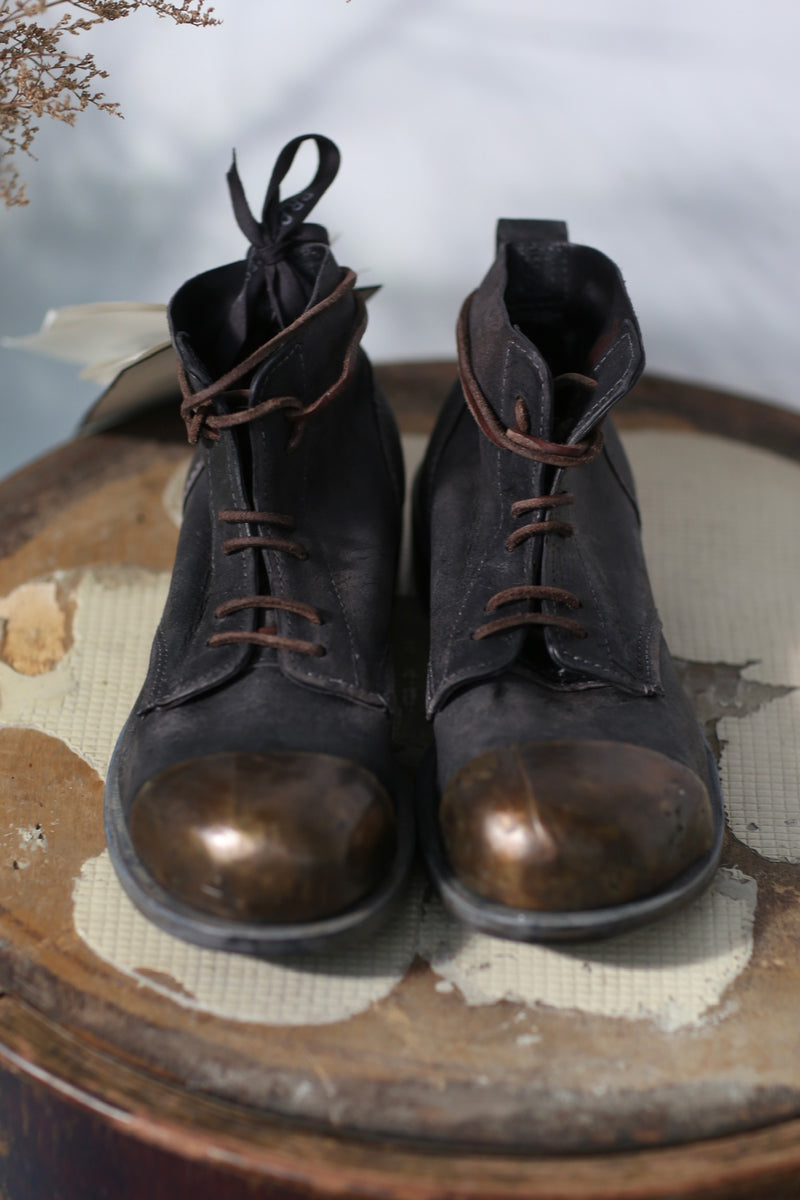 p.r.patterson bronze toe derby low boots DLB-BTC-N-OD-RB natural dyed