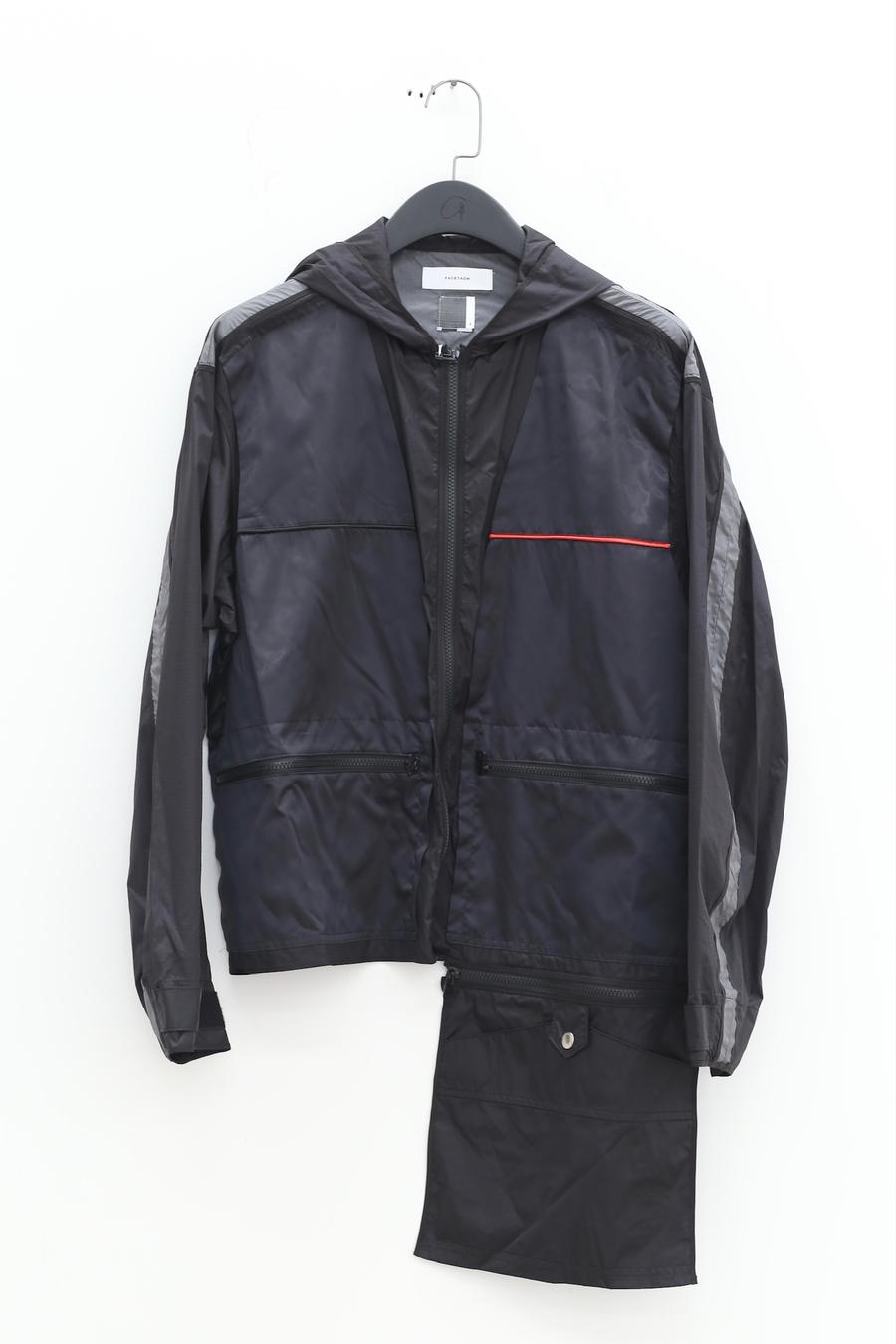 FACETASM Layered trench coat MIMI-JK-M06 black