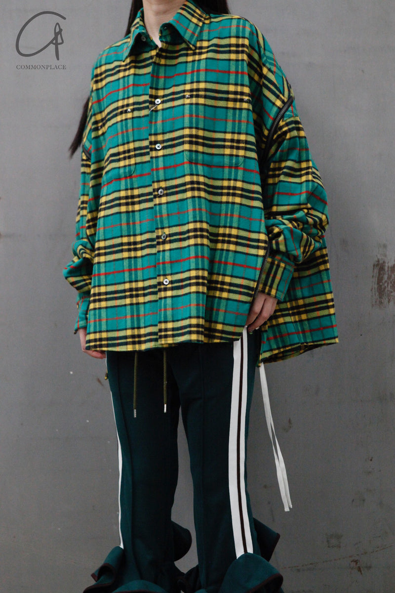 FACETASM plaid shirt TOF-SH-M02 green