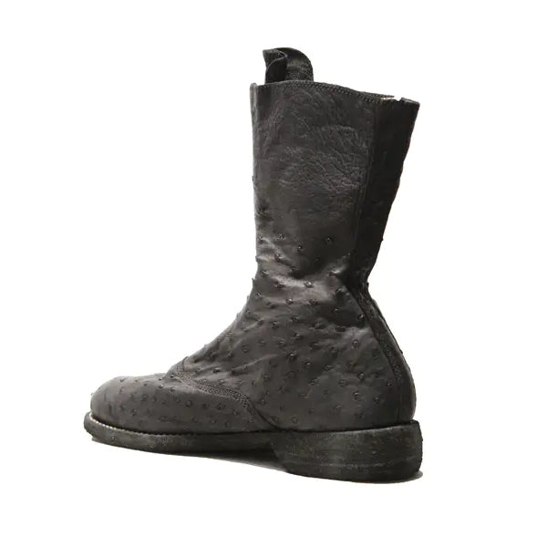 Guidi Front Zipper, ostrich skin 310W