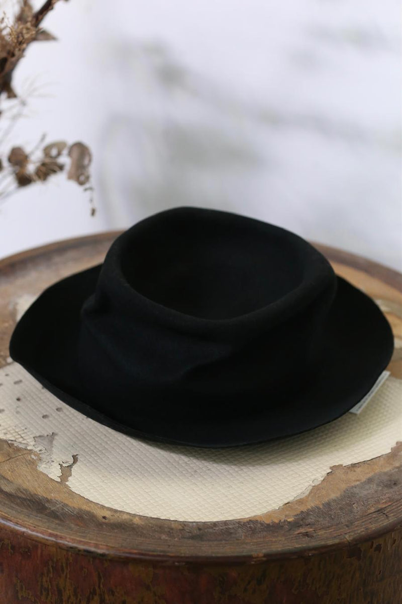 Horisaki Shapeable Hat Rabbit Felt Sweden HSK-RHHI006-HEI Black