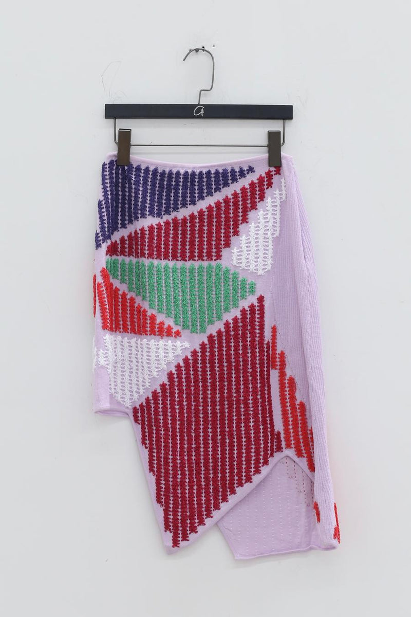 NAN KNITS Asymmetric Paper Flower Texture Skirt B21021923 Color