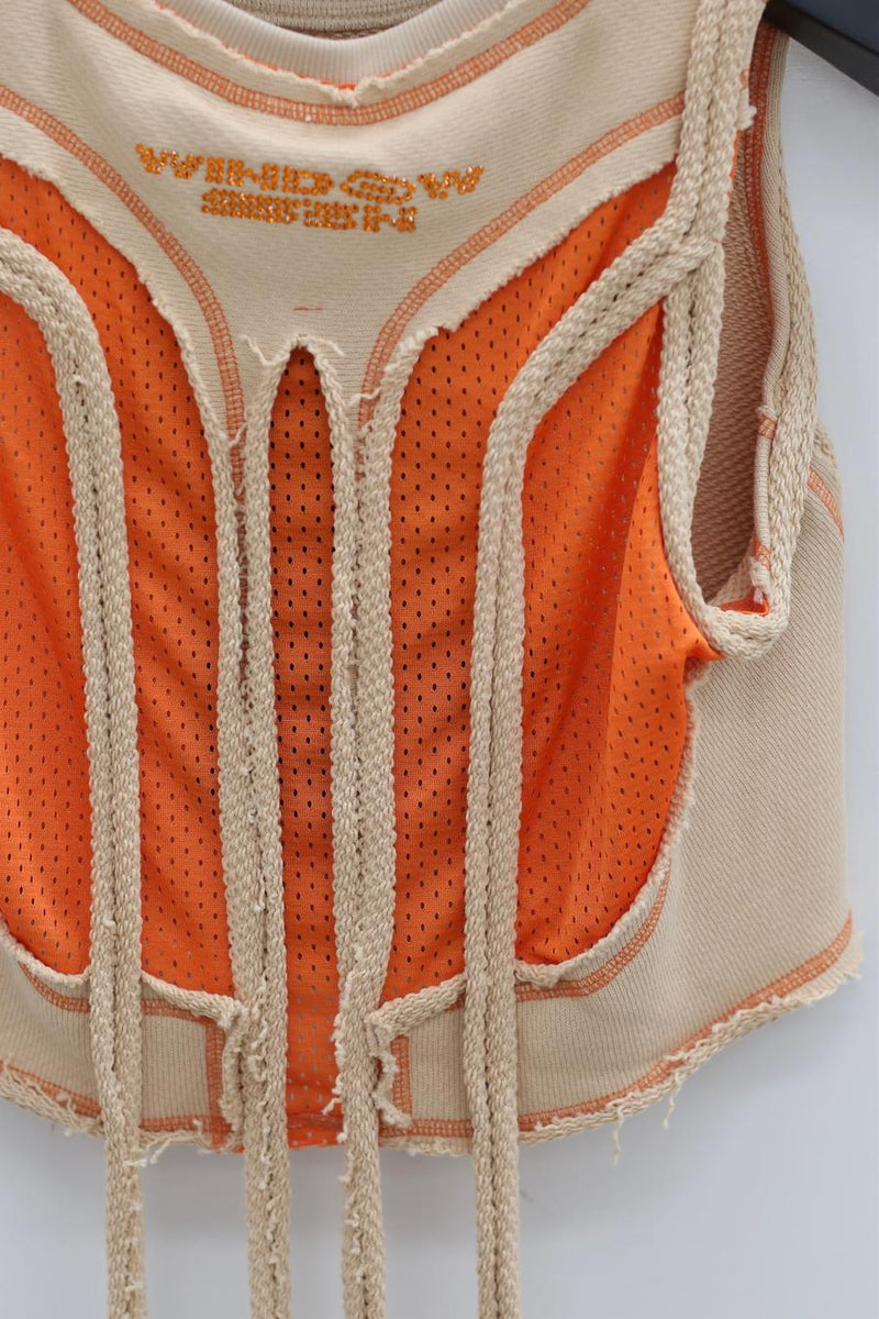 WINDOWSEN printing vest SS23T019 nude color