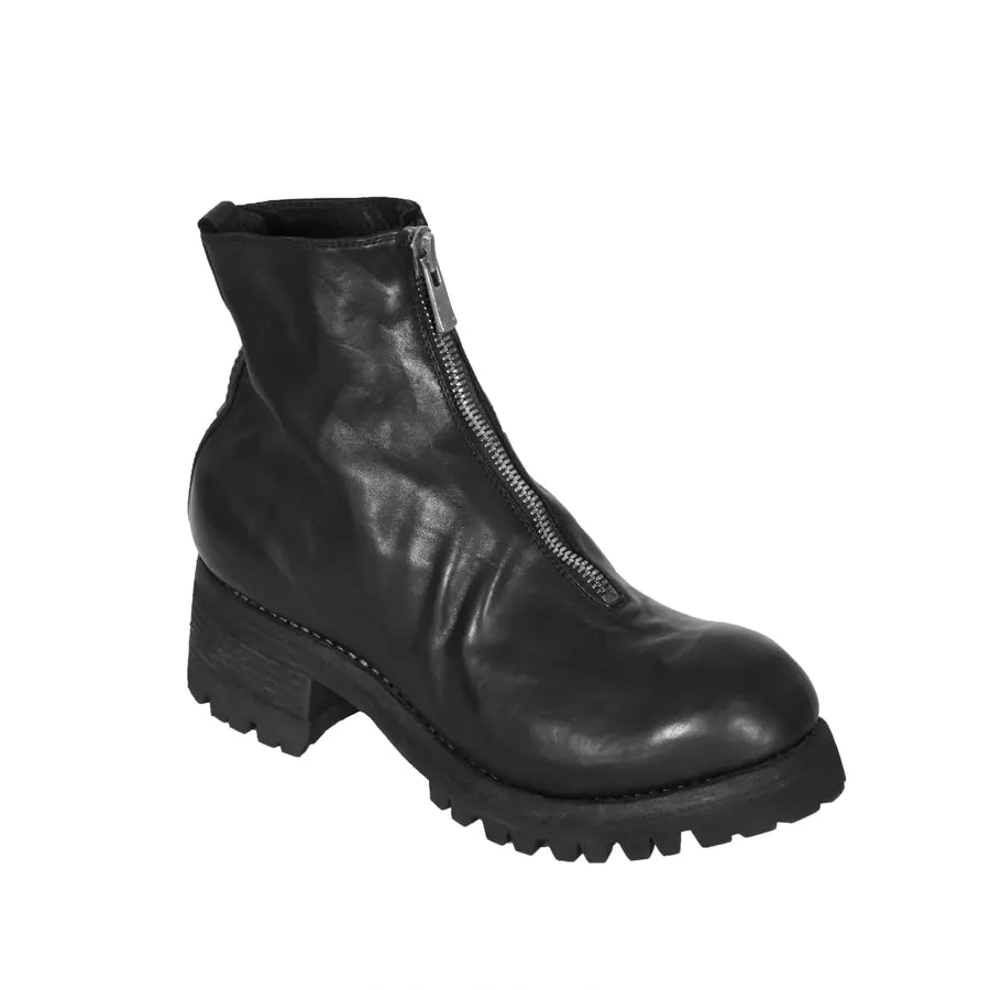 Guidi front zipper boots black PL1VW